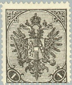 Stamp: Coat Of Arms With Numbers (Bosnia and Herzegovina, Austro ...