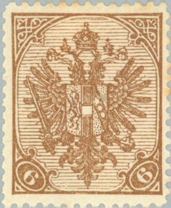 Stamp: Coat Of Arms With Numbers (Bosnia and Herzegovina, Austro ...