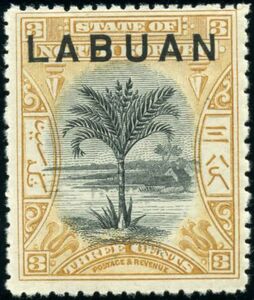 Stamp: Sago Palm (Labuan(North Borneo Type of 1897 Overprinted LABUAN ...