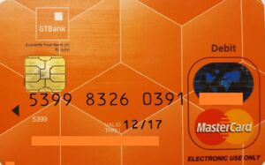 Bank Card: MasterCard Debit (Guaranty Trust Bank, Nigeria) Col:NG-MC ...