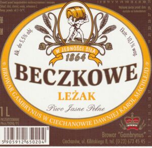 Drink Label: Beczkowe lezak (Browar Ciechan, PolandCol:PL-BEER-002008