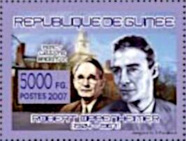 Stamp: Robert Oppenheimer (1904-1967) (Guinea(Robert Oppenheimer (2007 ...