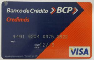 Bank Card: Credimás (Banco de Credito de Bolivia, BoliviaCol:BO-VI-0005