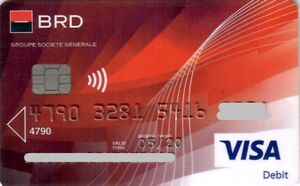 Bank Card: BRD Groupe Societe Generale - VISA Debit (Brd Groupe Societe ...