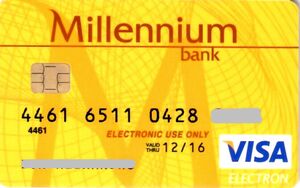 Bank Card: Millennium Bank (Millennium Bank, RomaniaCol:RO-VE-0049.02