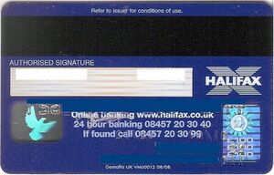 Bank Card: Halifax (Halifax, United Kingdom of Great Britain & Northern ...