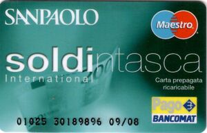 Tarjeta de Banco: Soldi Ntasca (Banca San Paolo, ItaliaCol:IT-MS-0105.01