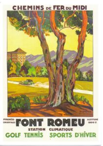 Tarjeta Postal: Old Font-Romeu Poster (Francia(Font-Romeu-Odeillo-Via ...