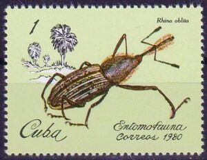 Stamp: Weevil (Rhina oblita) (Cuba(Insects of Cuba) Mi:CU 2448,Sn:CU ...