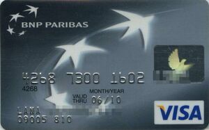 Bank Card: Stars (gray) (BNP Paribas, RussiaCol:RU-VI-1892.01