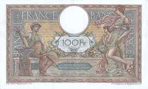 Banknote: 100 Francs (France(1909-1923 Issue) Wor:P-71a.20