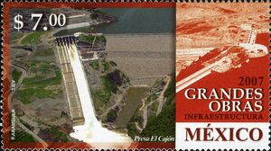 Stamp: El Cajon Dam - Outflow (Mexico(Major Infrastructure) Mi:MX 3423 ...