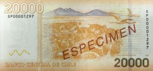 Billete de Banco: 20,000 Pesos (Chile(2009-2021 Issue) Wor:P-165as