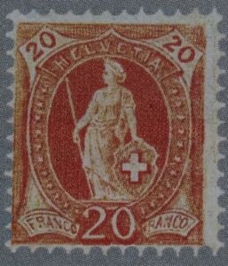 Stamp: Standing Helvetia (Switzerland(Standing Helvetia) Mi:CH 74IV,Yt ...