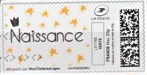 Stamp: Birth. Naissance (France: Personalized Stamps(MonTimbrEnLIgne ...