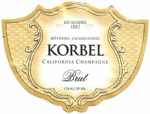 Drink Label: Korbel Brut (E. Korbel & Bros., Inc., United States of ...