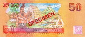 Banknote: 50 Dollars (Fiji(2012 Fijian "Flora & Fauna" Issue) Wor:P-118s