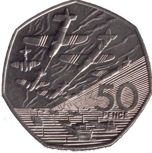 Coin: 50 Pence (D-Day Landing) (United Kingdom of Great Britain ...