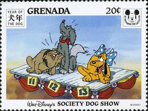 Stamp: Walt Disney´s Society Dog Show - The podium (Grenada(Disney ...