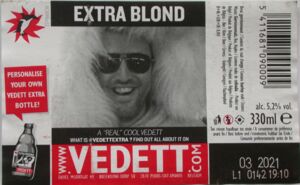 Drink Label: Vedett Extra Blond (Duvel Moortgat, BelgiumCol:BE-BEER-027995