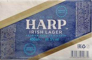 Drink Label: HARP Irish Lager (Moskovskaya Pivovarennaya Kompaniya ...