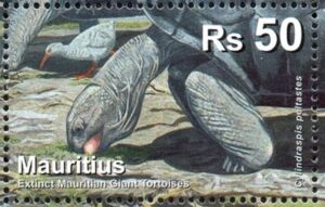 Stamp: Cylindraspis peltastes - Rodrigues Domed Tortoise (Mauritius ...