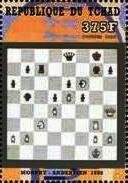 Stamp: Chess board, Morphy-Anderssen (Chad) (Chess (1999)) Mi:TD 1900 ...