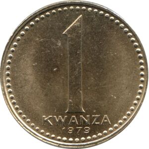 Coin: 1 Kwanza (with date) (Angola(1975~1992 - Peoples Republic) Col:AO ...