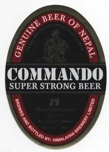 Etiqueta de Bebida: Commando Super Strong Beer (Himalayan Brewery Ltd ...