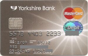 Bank Card: Yorkshire Bank (Yorkshire Bank, United Kingdom of Great ...