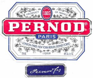 Drink Label: Pernod Paris (Pernod Ricard S.A., FranceCol:FR-LIQ-000007
