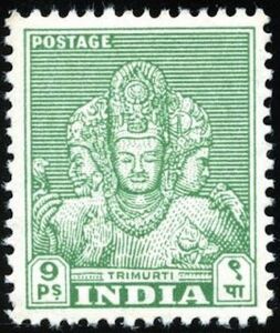 Stamp: Trimurti (India(Monuments and Temples 1949-1952) Sg:IN 311w