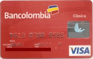 Bank Card: Bancolombia (Bancolombia, ColombiaCol:CO-VI-0022