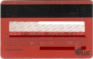 Bank Card: Bancolombia (Bancolombia, ColombiaCol:CO-VI-0023