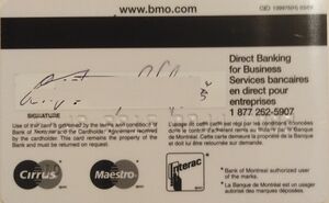 Bank Card: Bank of Montreal (Bank of Montreal, CanadaCol:CA-CR-0002.02