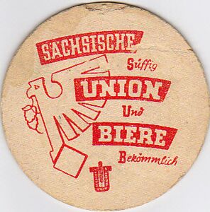 Beer Coaster: Union Bier (Sächsische Union Brauerei AG, Germany ...