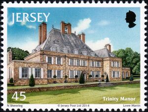 Stamp: Trinity Manor (Jersey(Architecture - Manor Houses) Mi:JE 1786,Yt ...