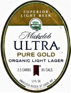 Drink Label: Michelob Ultra Pure Gold (Anheuser-Busch InBev, United ...