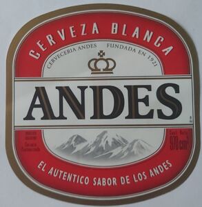 Drink Label: Andes (Andes, Argentina) Col:AR-BEER-000106