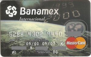 Bank Card: Banamex (Banamex, MexicoCol:MX-MC-0167