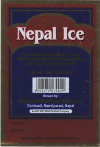 Drink Label: Nepal Ice Premium Lager Beer (Sungold Brewery, NepalCol:NP ...