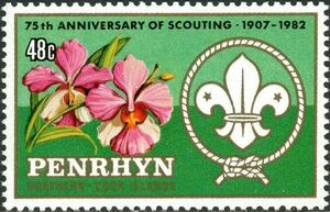Stamp: 75th Anniversary of Scouting 1907-1982 (Penrhyn(75th Anniversary ...