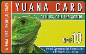 Phonecard: Leguaan (Curaçao - Yuana, Netherlands Antilles(Prepaid Cards ...