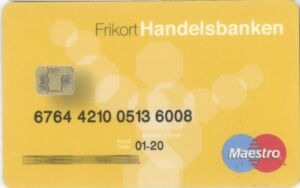 Bank Card: Frikort Handelsbanken Maestro (Handelsbanken, SwedenCol:SE ...
