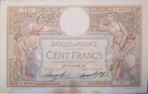 Banknote: 100 Francs (France(1923-1937 Issue) Wor:P-78c.3