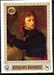 Stamp: Bonaparte at the Pont d'Arcole by Antoine-Jean Gros (Rwanda ...