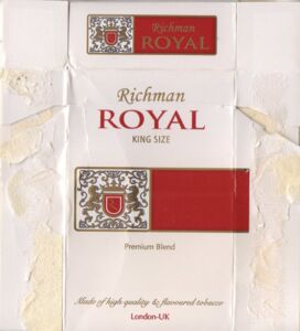 Cigarette Pack: Richman Royal (United Arab EmiratesCol:AE-CT-0074