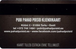 Functional Card: Pahad Poisid (Restaurants and Cafes, Estonia(Pahad ...