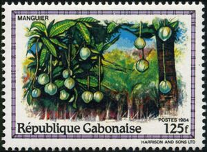 Stamp: Mango (Gabon(Fruits 1984) Mi:GA 895,Sn:GA 562,Yt:GA 561,Sg:GA 883