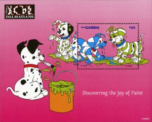 Stamp: Discovering the joy of paint (Gambia(Disney - 101 Dalmatians) Mi ...